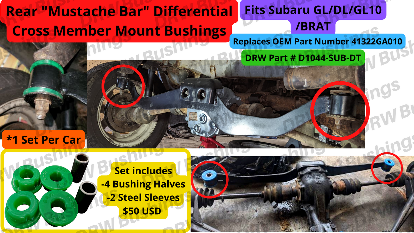 "Mustache Bar" Rear Differential Cross Member Mounts 49mm O.D. D1063-S ...